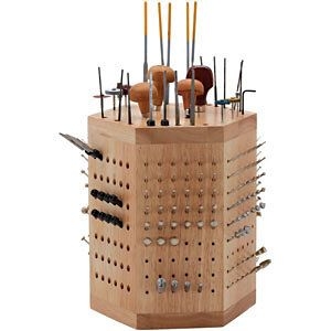 Wooden Revolving Bur Holder - Discontinued - by GEMWORLD online store