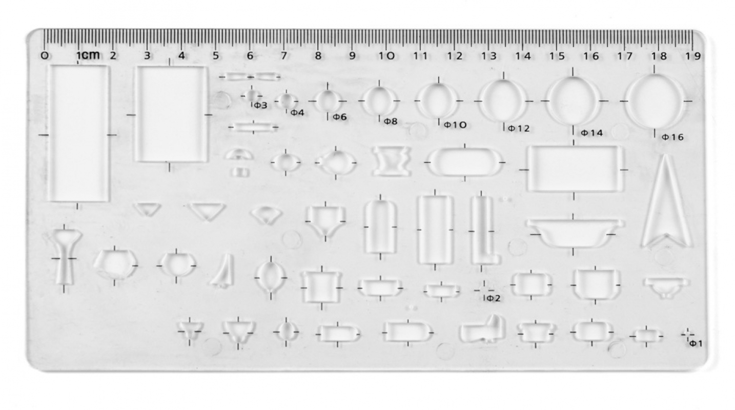Plastic Stencil Set - 8 Piece Template - by GEMWORLD online store