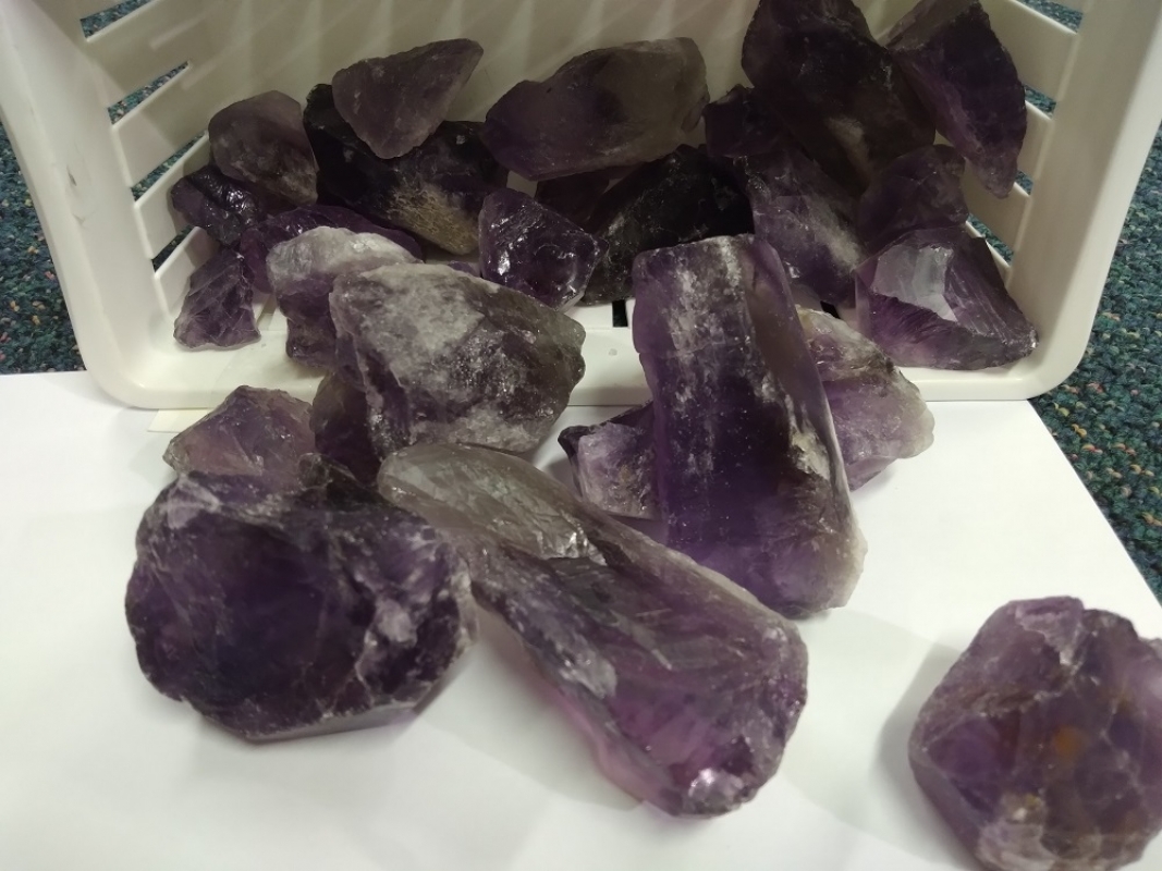 Amethyst Chunk Xtra Grade Rough Stone - Per Kilo - by GEMWORLD online store